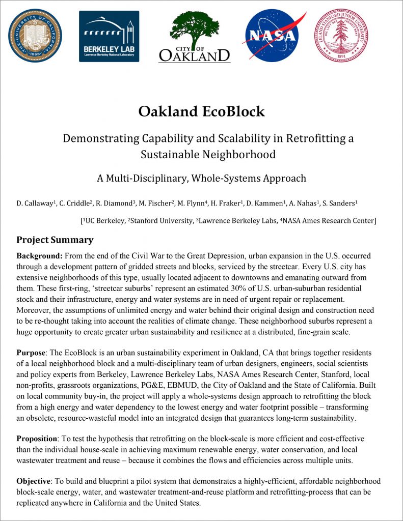 EPIC Challenge: Oakland EcoBlock - Build It Green